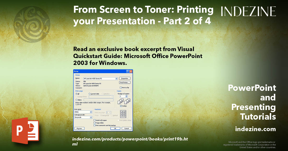 From Screen to Toner: Printing your Presentation - Part 2 of 4