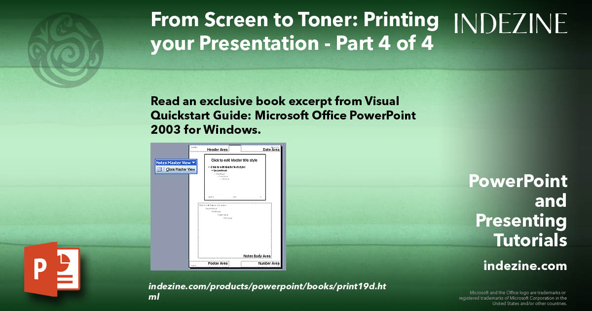From Screen to Toner: Printing your Presentation - Part 4 of 4