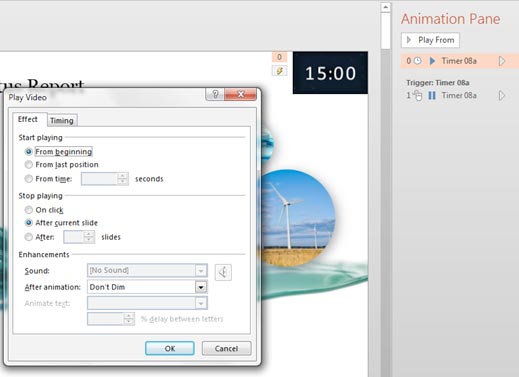 Slides with Countdown Timers in PowerPoint 2016 and 2013 for Windows