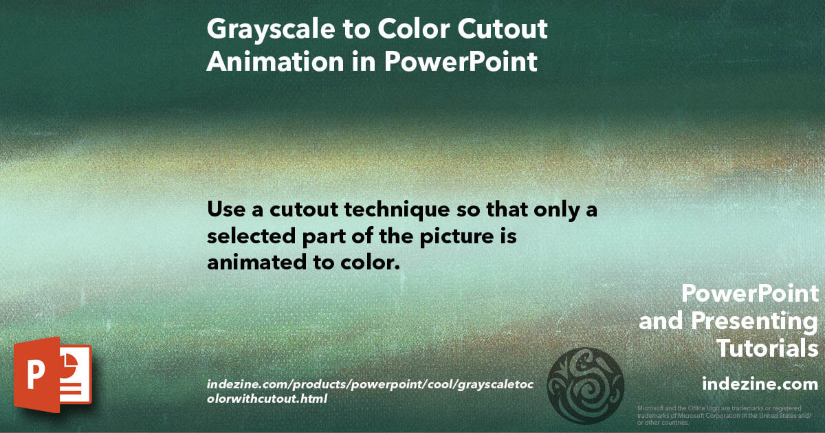Grayscale to Color Cutout Animation in PowerPoint