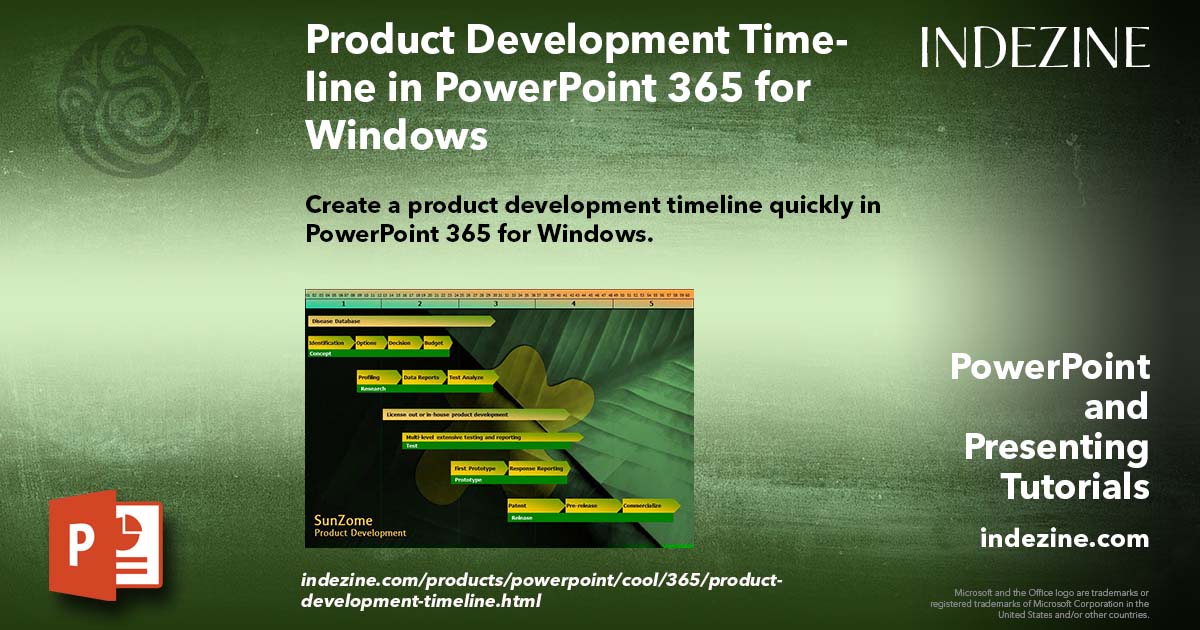 Product Development Timeline in PowerPoint 365 for Windows