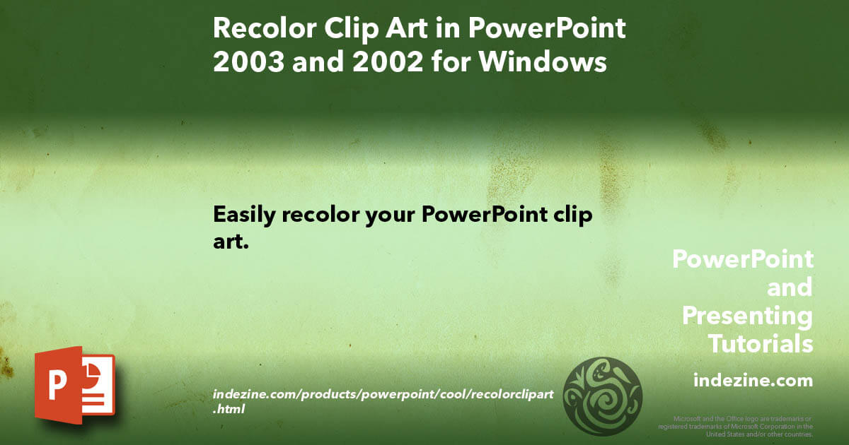 Recolor Clip Art in PowerPoint 2003 and 2002 for Windows