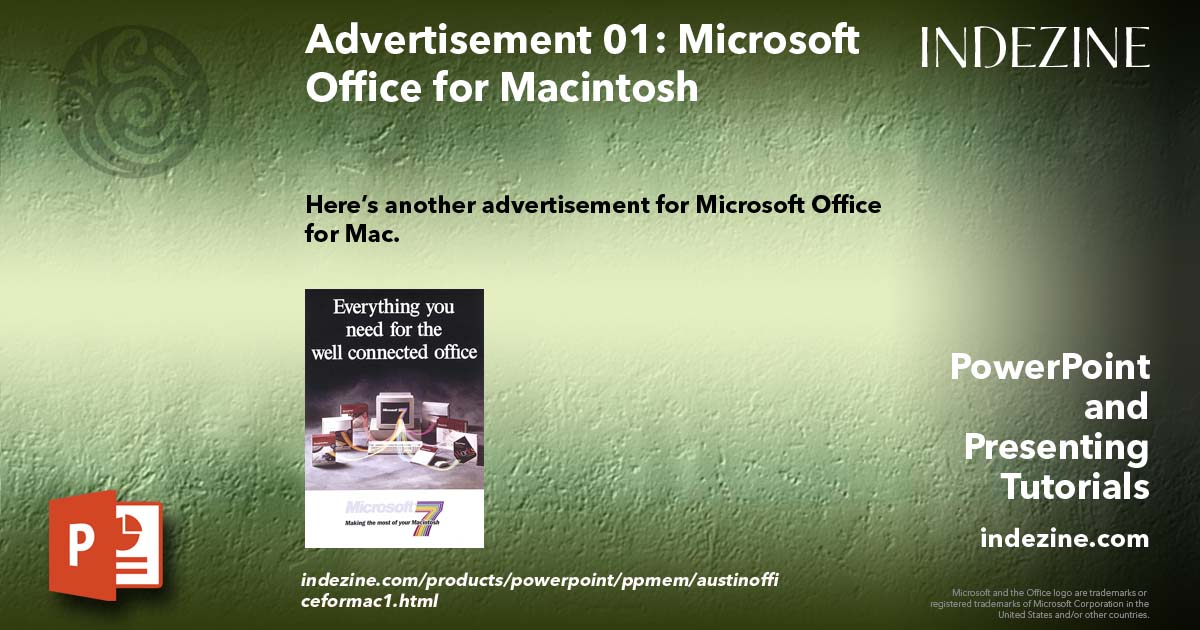 Advertisement 01: Microsoft Office for Macintosh
