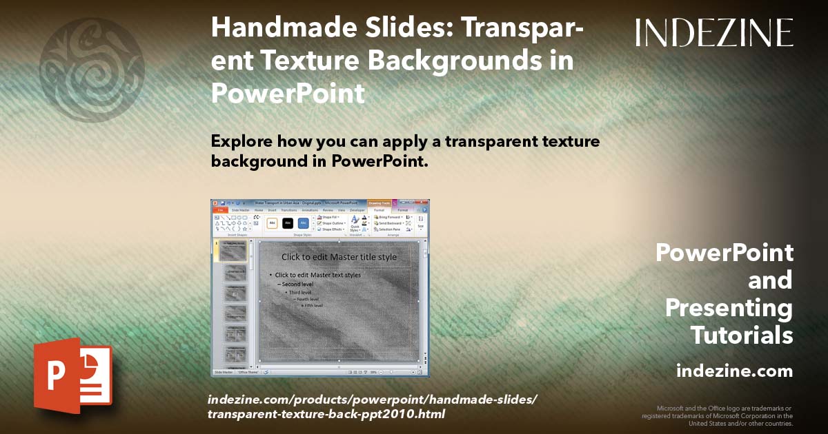 Handmade Slides: Transparent Texture Backgrounds in PowerPoint