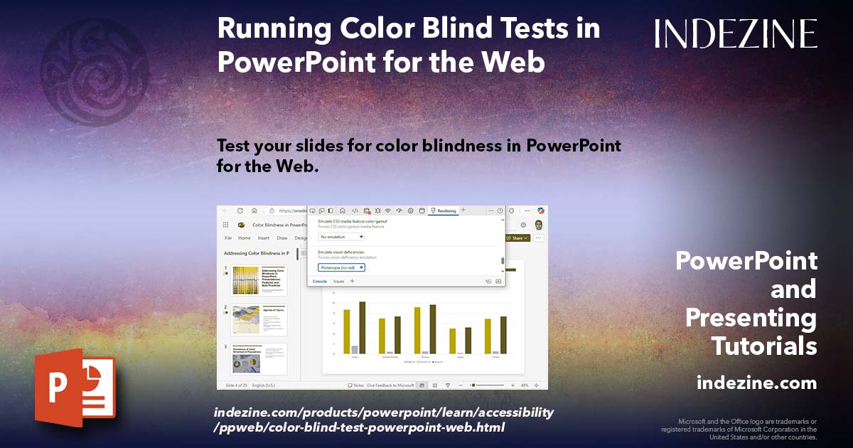 Running Color Blind Tests in PowerPoint for the Web