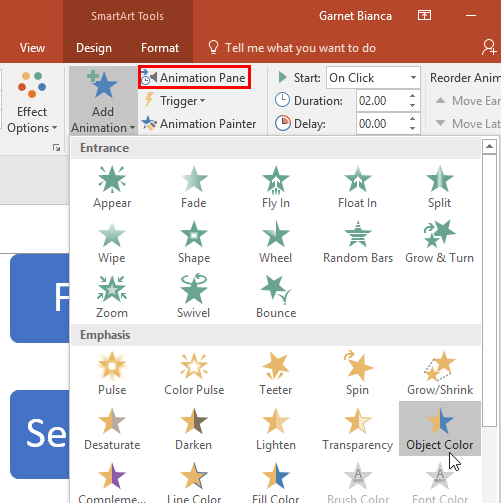 Apply Two Or More Animations To One Object At The Same Time In PowerPoint