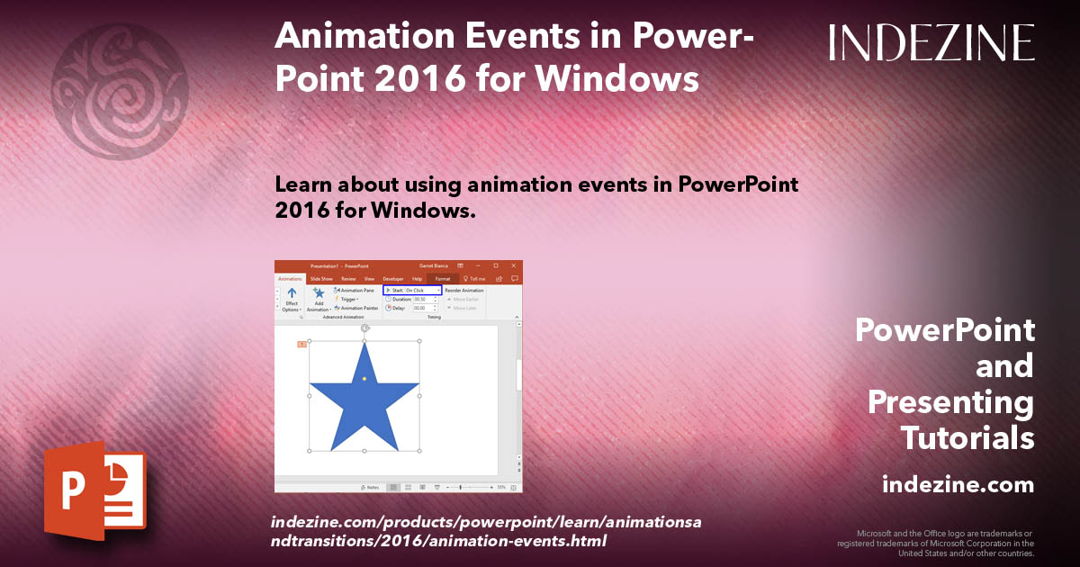 Animation Events in PowerPoint 2016 for Windows