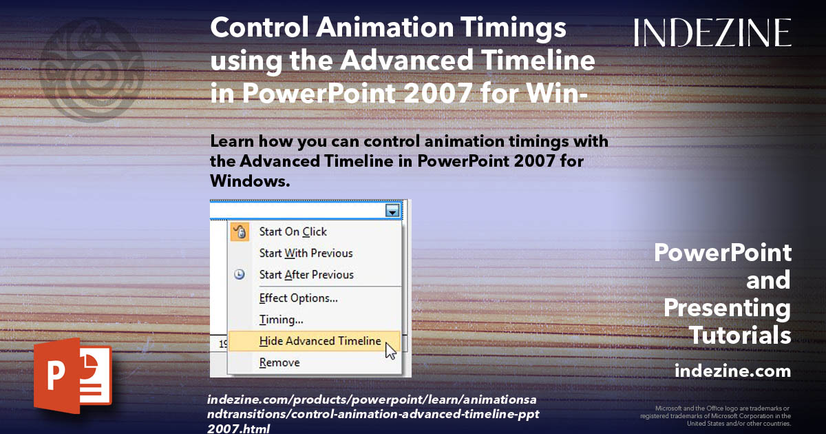 Control Animation Timings using the Advanced Timeline in PowerPoint 2007 for Windows