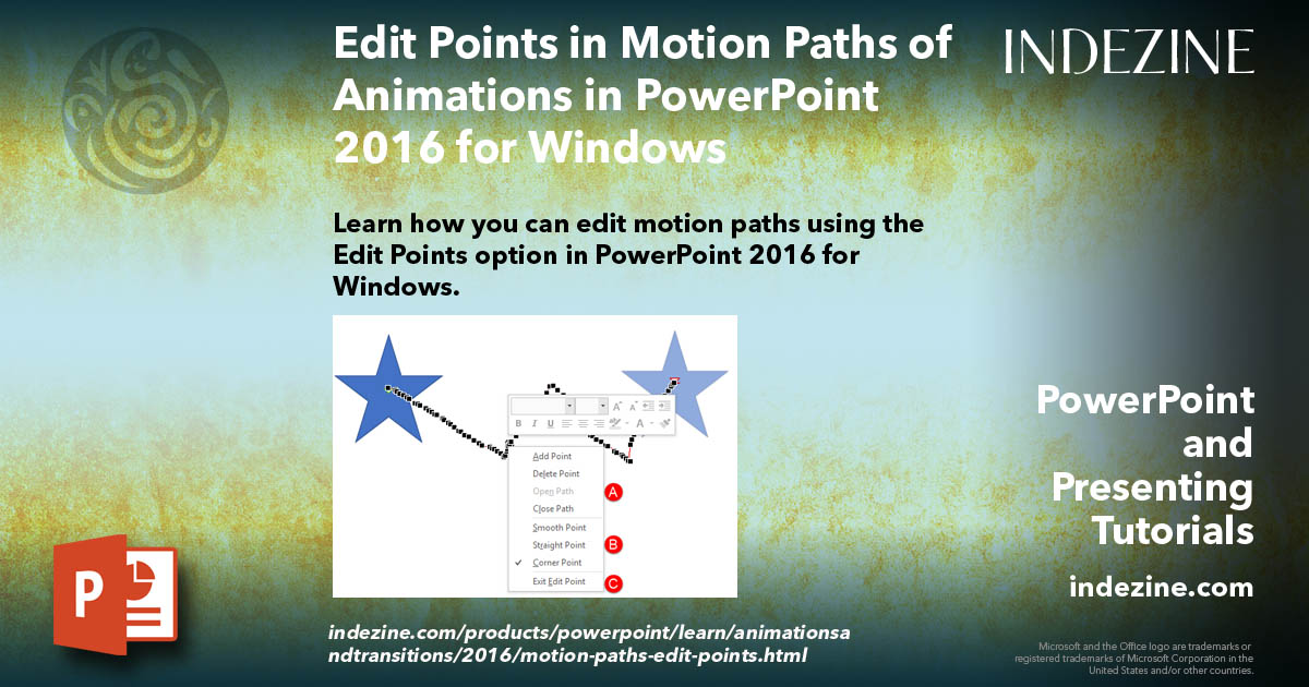 Edit Points In Motion Paths Of Animations In Powerpoint 2016 For Windows