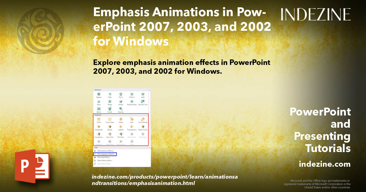 Emphasis Animations in PowerPoint 2007, 2003, and 2002 for Windows