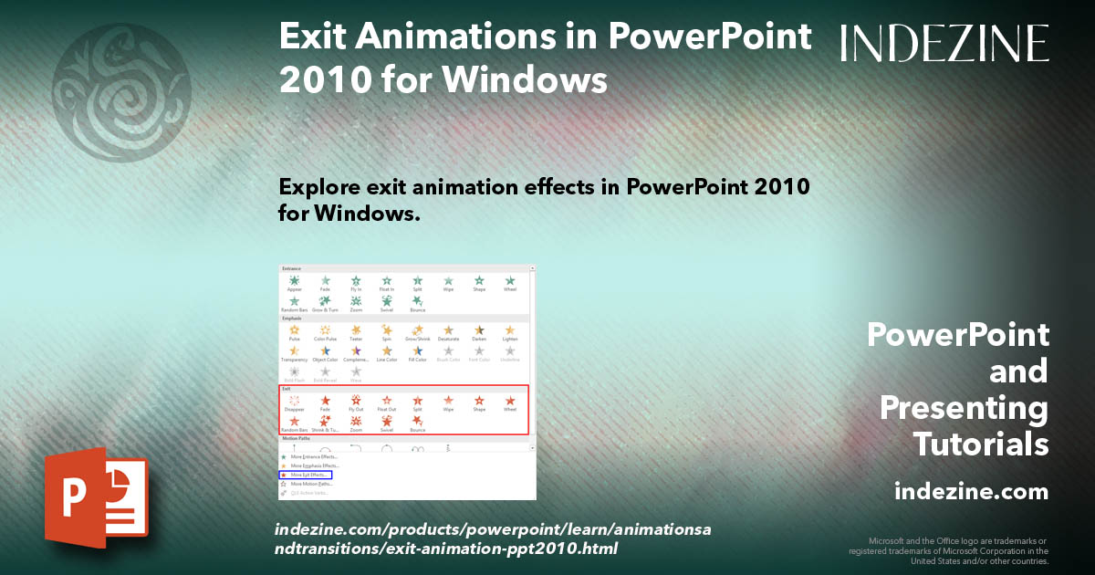 Exit Animations In Powerpoint 2010 For Windows