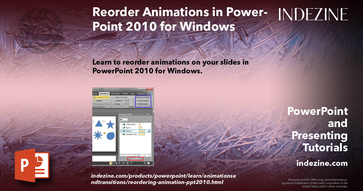 Reorder Animations In Powerpoint 2010 For Windows