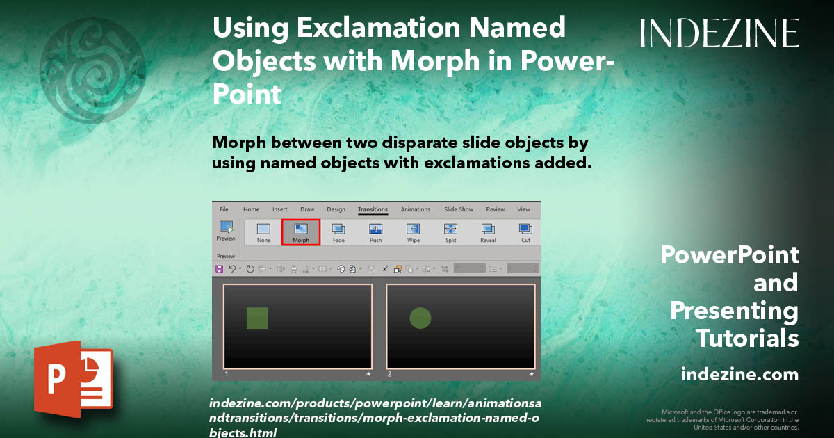Using Exclamation Named Objects with Morph in PowerPoint
