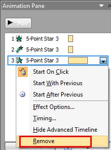 Remove Animations in PowerPoint 2010 for Windows