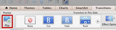 Slide Transition Duration in PowerPoint 2011 for Mac