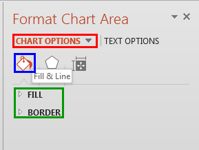 Fill and Line Options for the Chart Area in PowerPoint 2013 for Windows