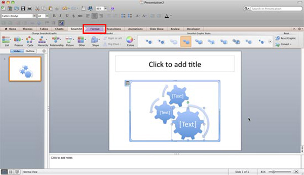 Changing Fill, Line, and Effects for Shapes within SmartArt in PowerPoint 2011 for Mac ...