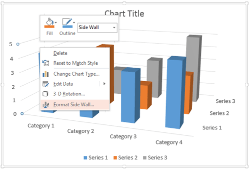 Format Walls and Floor of 3D Charts in PowerPoint 2013 for Windows