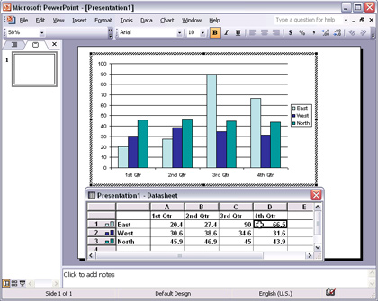 Inserting Charts in PowerPoint 2003 for Windows