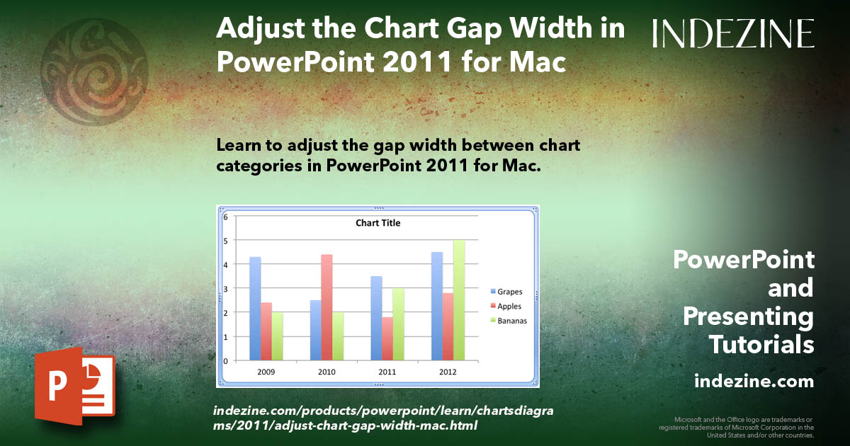 Adjust the Chart Gap Width in PowerPoint 2011 for Mac