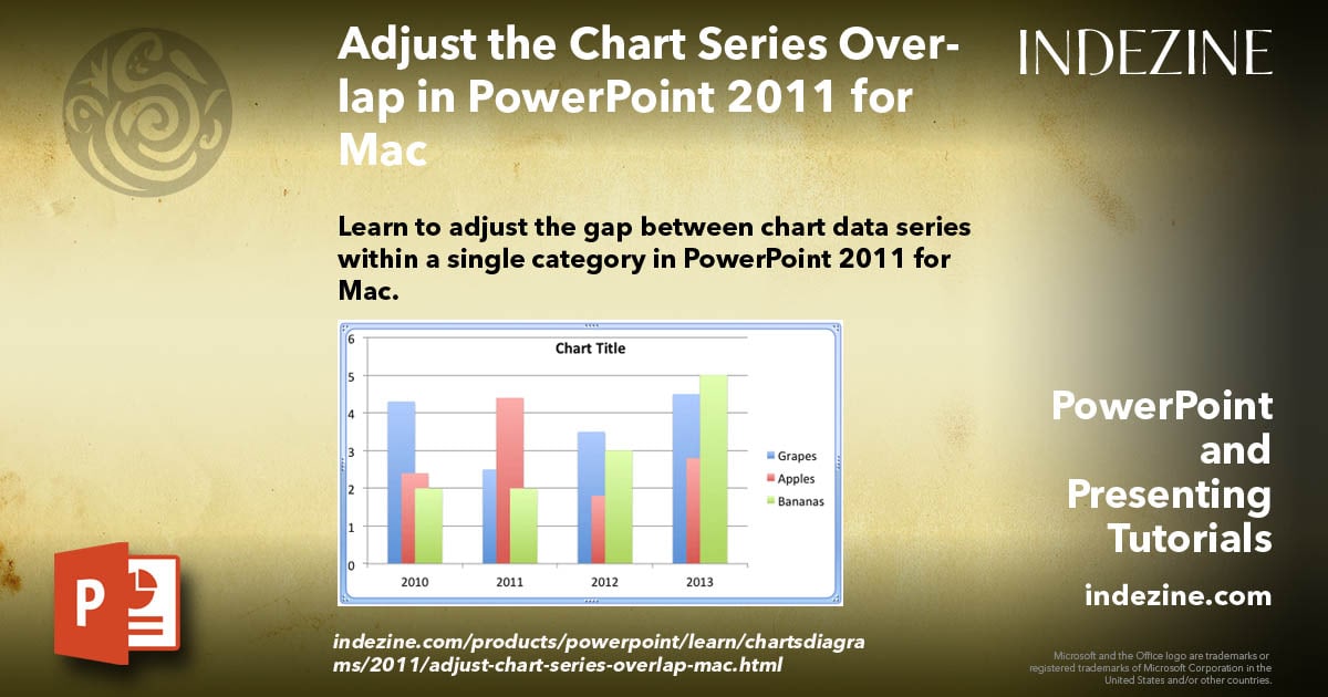 Adjust the Chart Series Overlap in PowerPoint 2011 for Mac