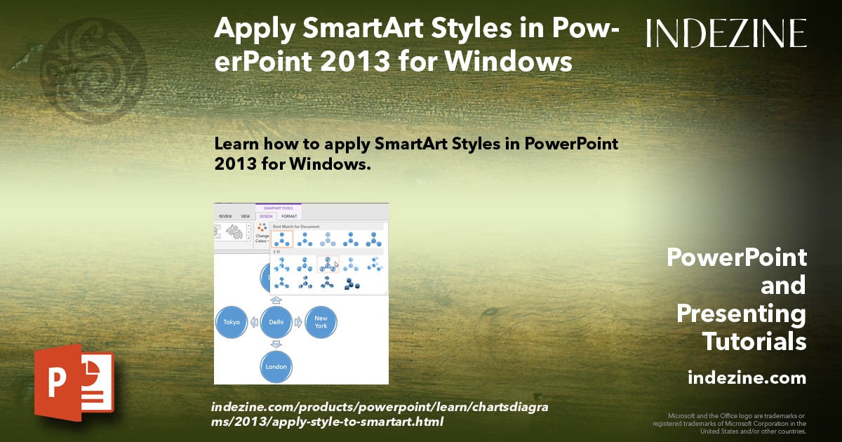Apply SmartArt Styles in PowerPoint 2013 for Windows