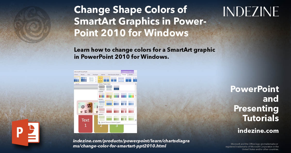 Change Shape Colors of SmartArt Graphics in PowerPoint 2010 for Windows