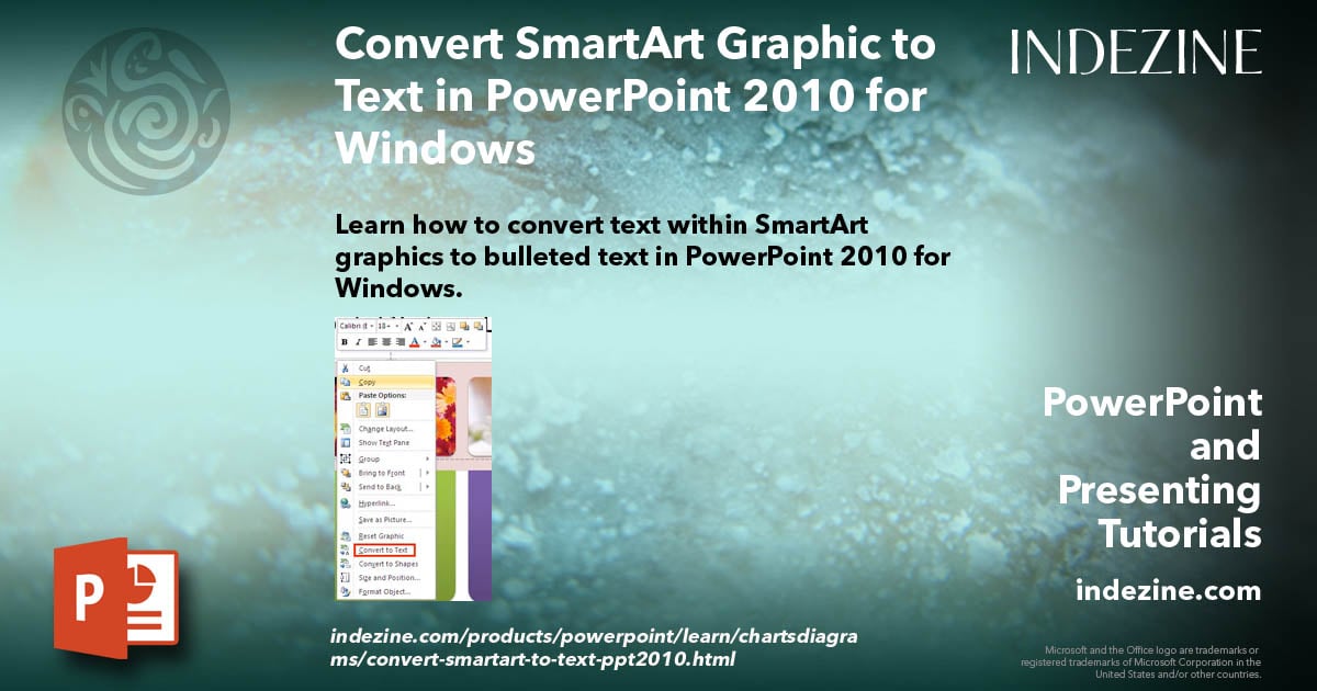 Convert SmartArt Graphic to Text in PowerPoint 2010 for Windows