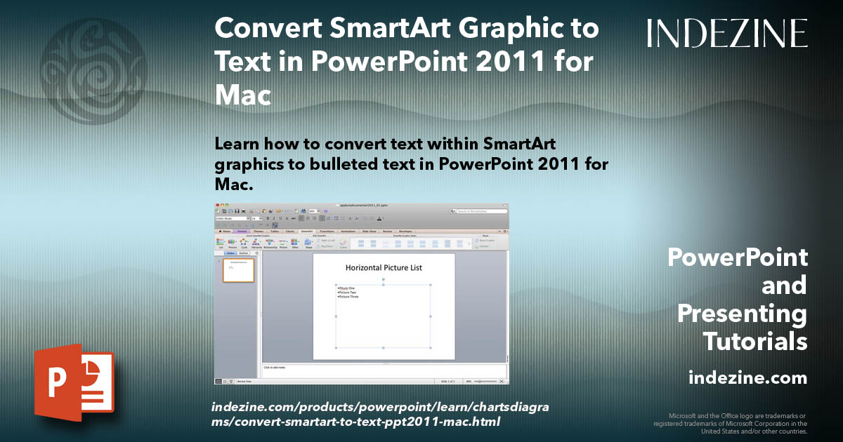 Convert SmartArt Graphic to Text in PowerPoint 2011 for Mac
