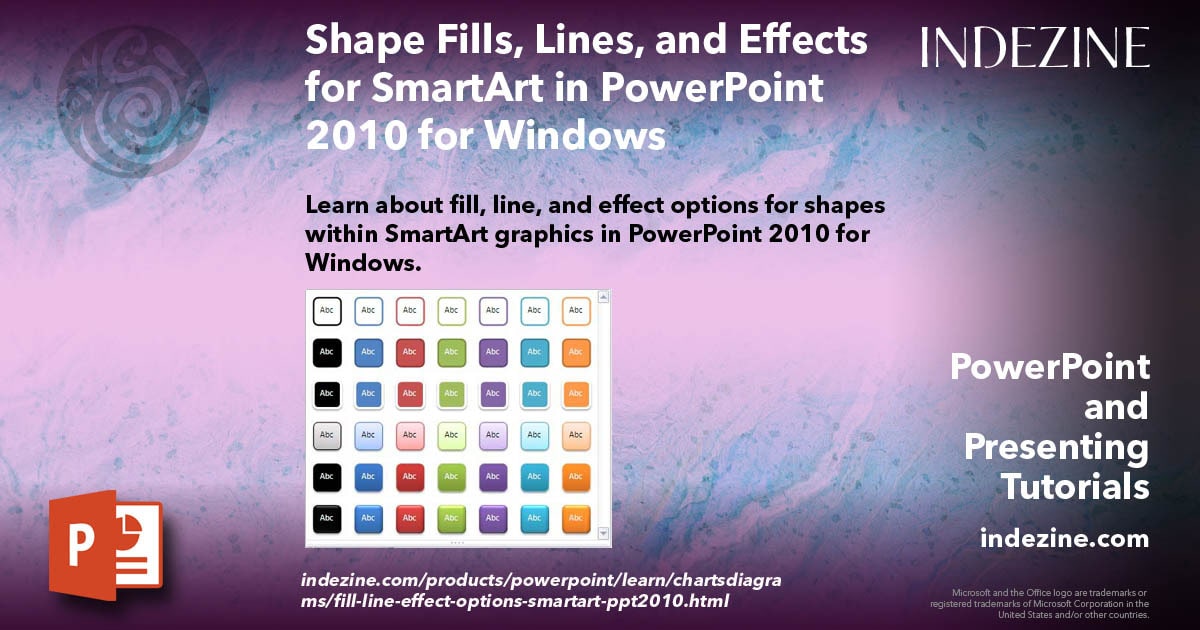 Shape Fills, Lines, and Effects for SmartArt in PowerPoint 2010 for Windows
