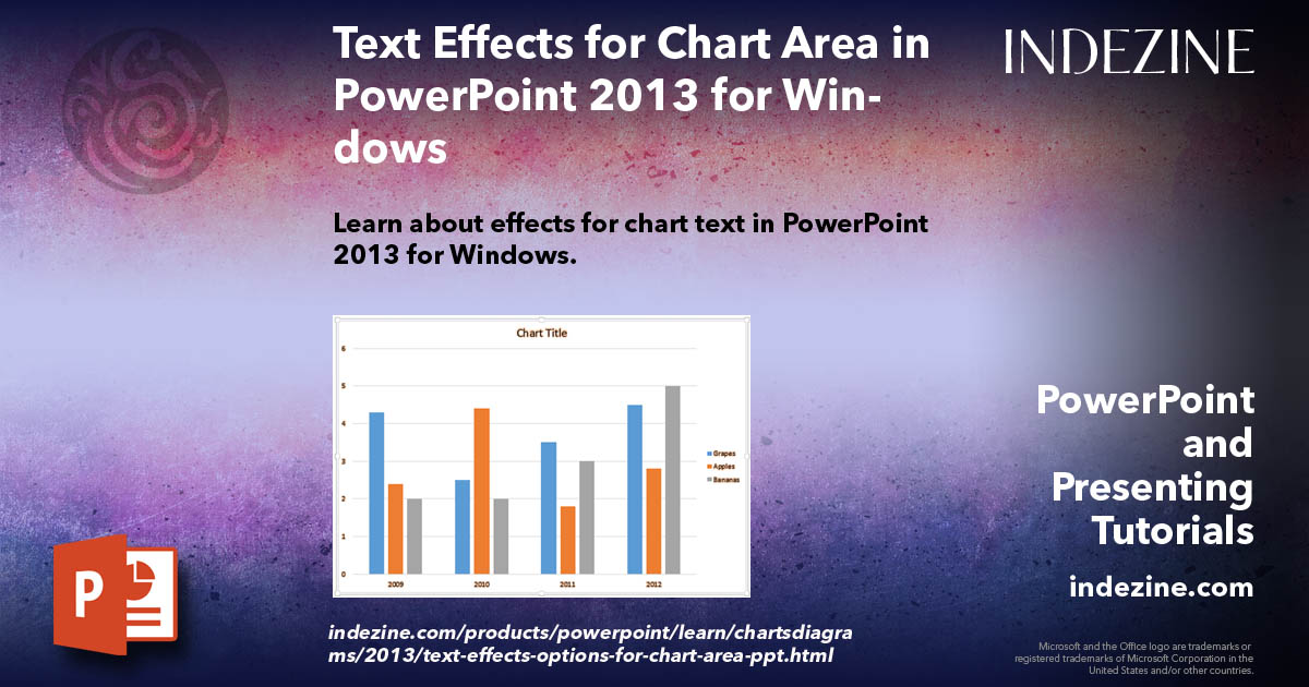 Text Effects for Chart Area in PowerPoint 2013 for Windows