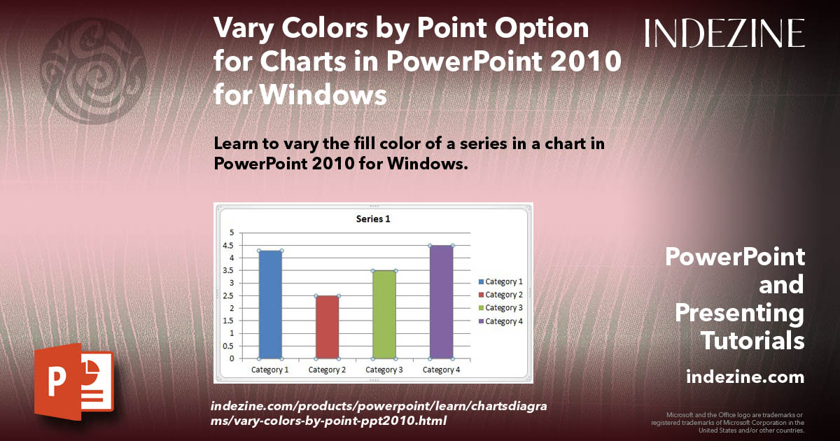 Vary Colors by Point Option for Charts in PowerPoint 2010 for Windows