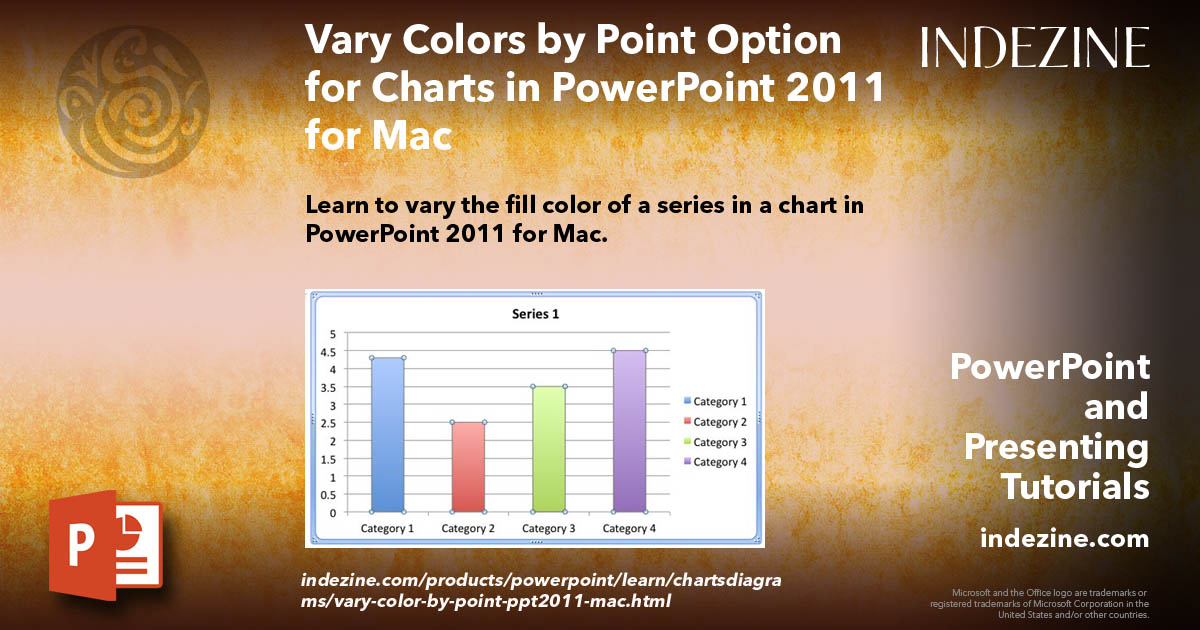 Vary Colors by Point Option for Charts in PowerPoint 2011 for Mac