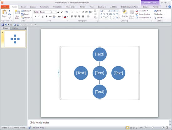 Resize Shapes within a SmartArt Graphic in PowerPoint 2010 | PowerPoint Tutorials