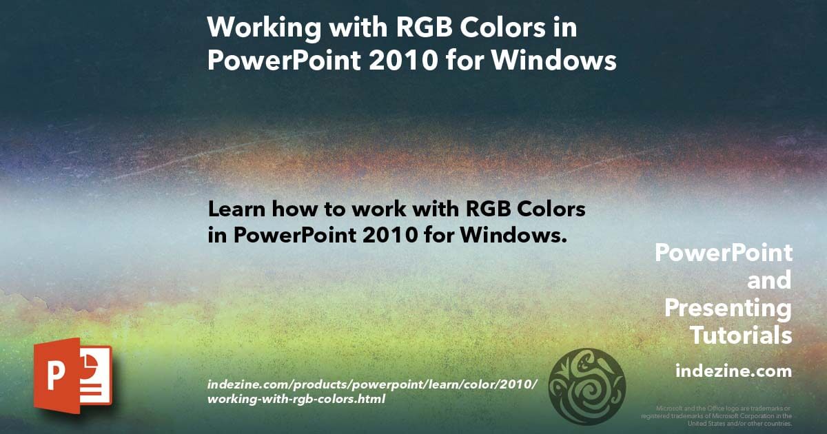 Working with RGB Colors in PowerPoint 2010 for Windows