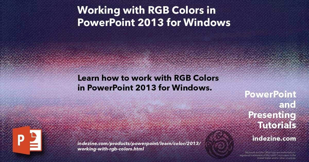 Working with RGB Colors in PowerPoint 2013 for Windows