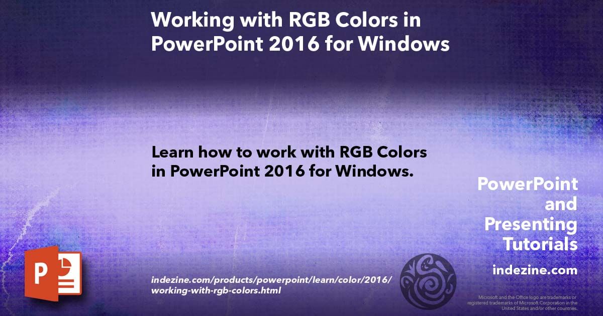 Working with RGB Colors in PowerPoint 2016 for Windows