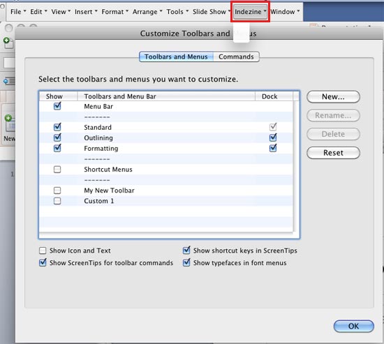 Add And Remove Menus In Powerpoint 2011 For Mac