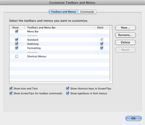 Add and Remove Toolbars in PowerPoint 2011 for Mac