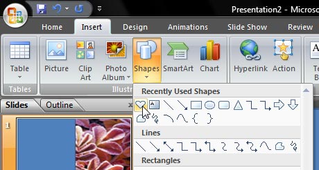 Add Slide Background Fill to Shapes in PowerPoint 2007 for Windows