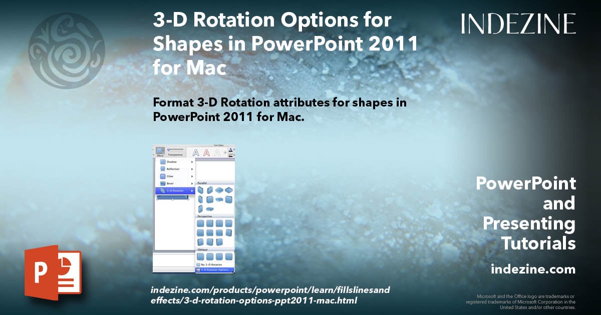 3-D Rotation Options for Shapes in PowerPoint 2011 for Mac
