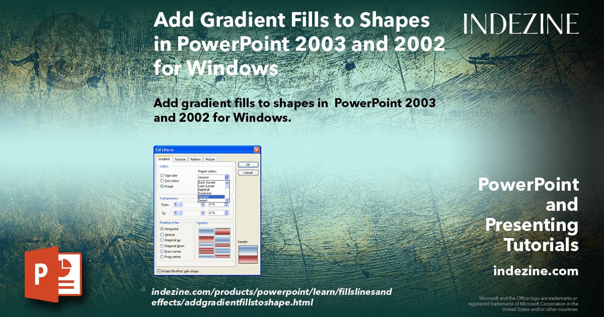 Add Gradient Fills to Shapes in PowerPoint 2003 and 2002 for Windows