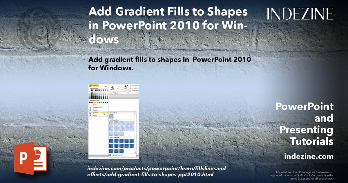 Add Gradient Fills to Shapes in PowerPoint 2010 for Windows