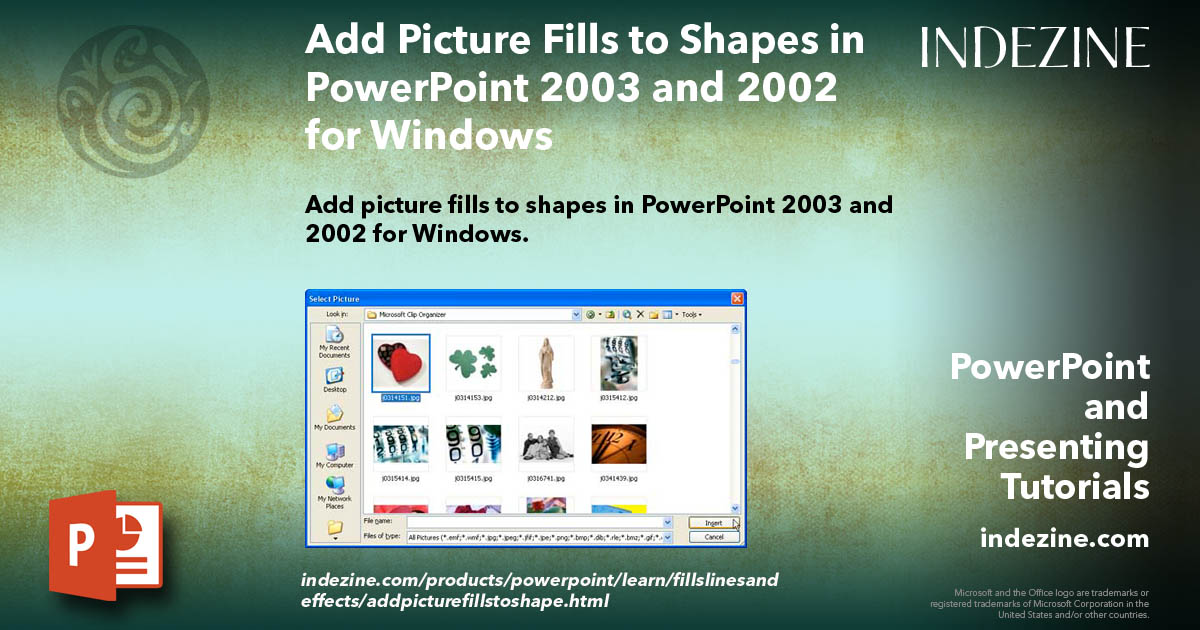 Add Picture Fills to Shapes in PowerPoint 2003 and 2002 for Windows