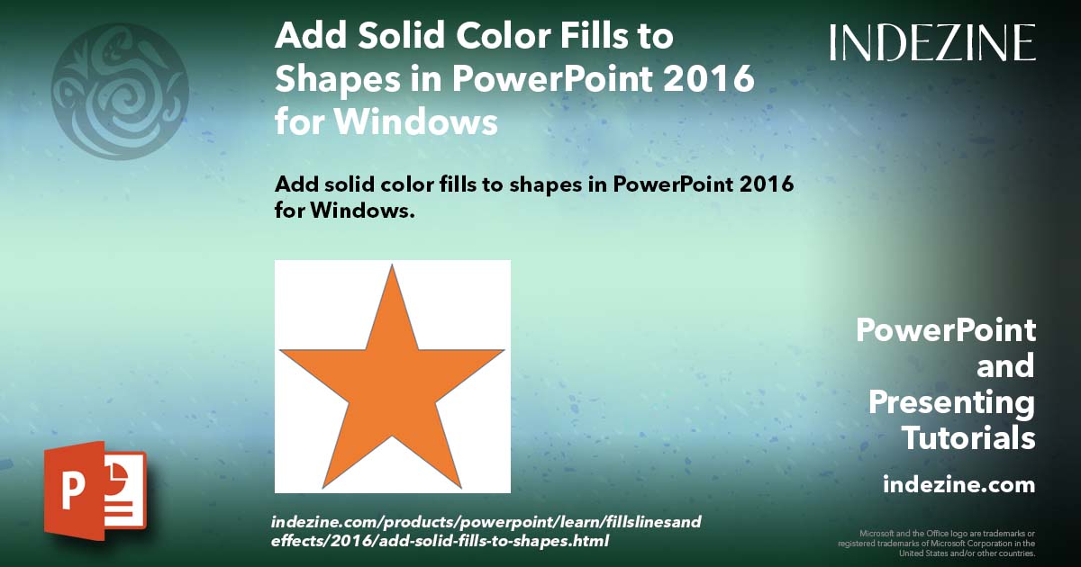 Add Solid Color Fills to Shapes in PowerPoint 2016 for Windows