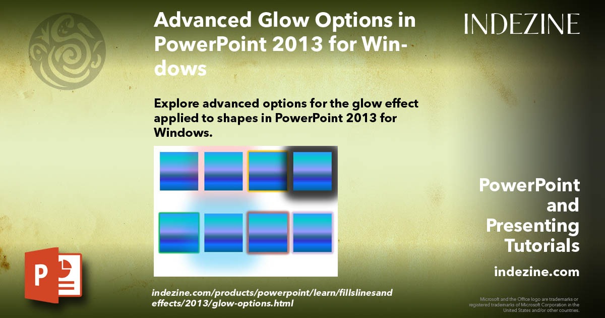 Advanced Glow Options in PowerPoint 2013 for Windows