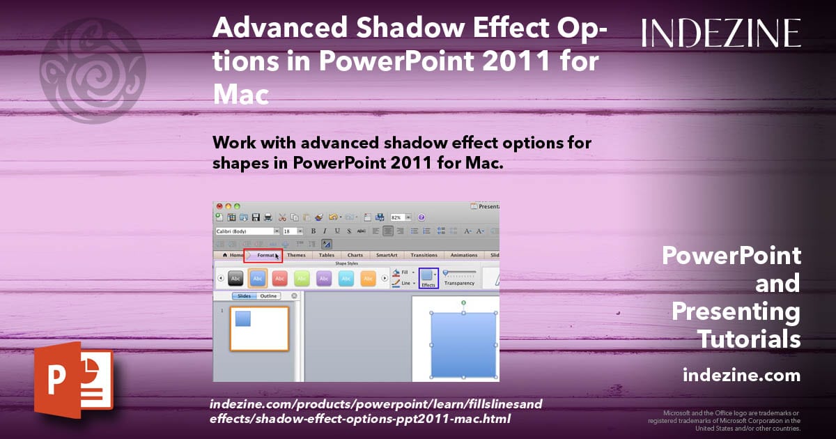 Advanced Shadow Effect Options in PowerPoint 2011 for Mac
