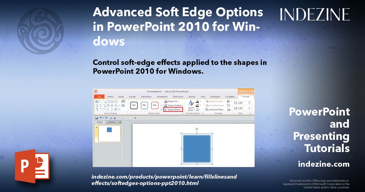 Advanced Soft Edge Options in PowerPoint 2010 for Windows