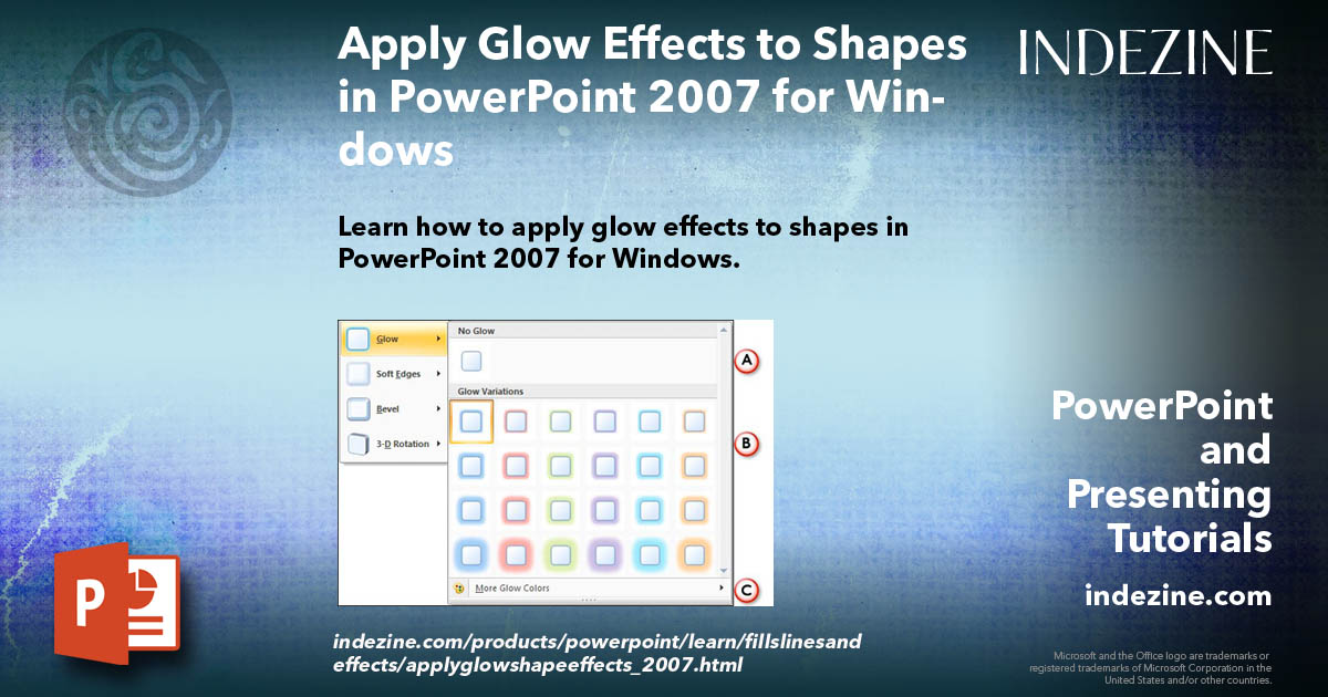 Apply Glow Effects to Shapes in PowerPoint 2007 for Windows