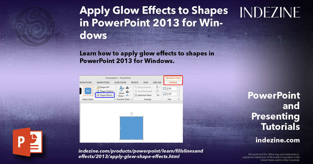 Apply Glow Effects to Shapes in PowerPoint 2013 for Windows